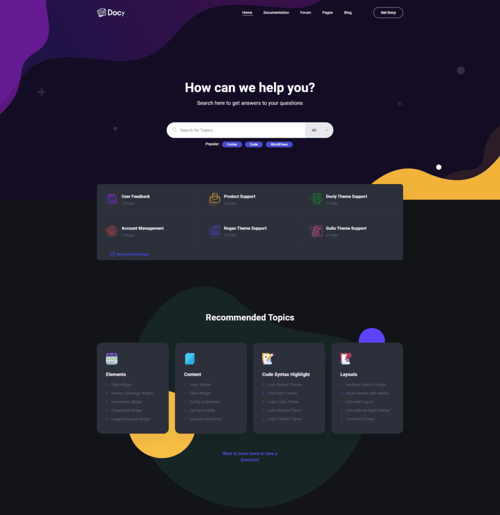Docy - Knowledge Base, Documentation WordPress Theme