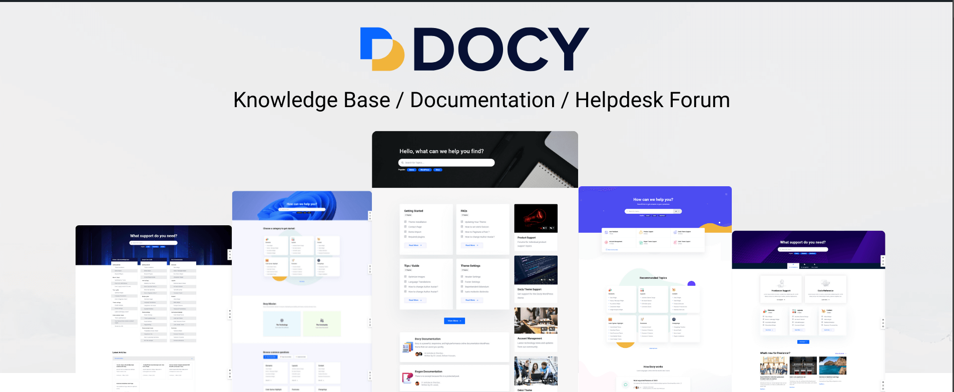 Docy - Knowledge Base, Documentation WordPress Theme